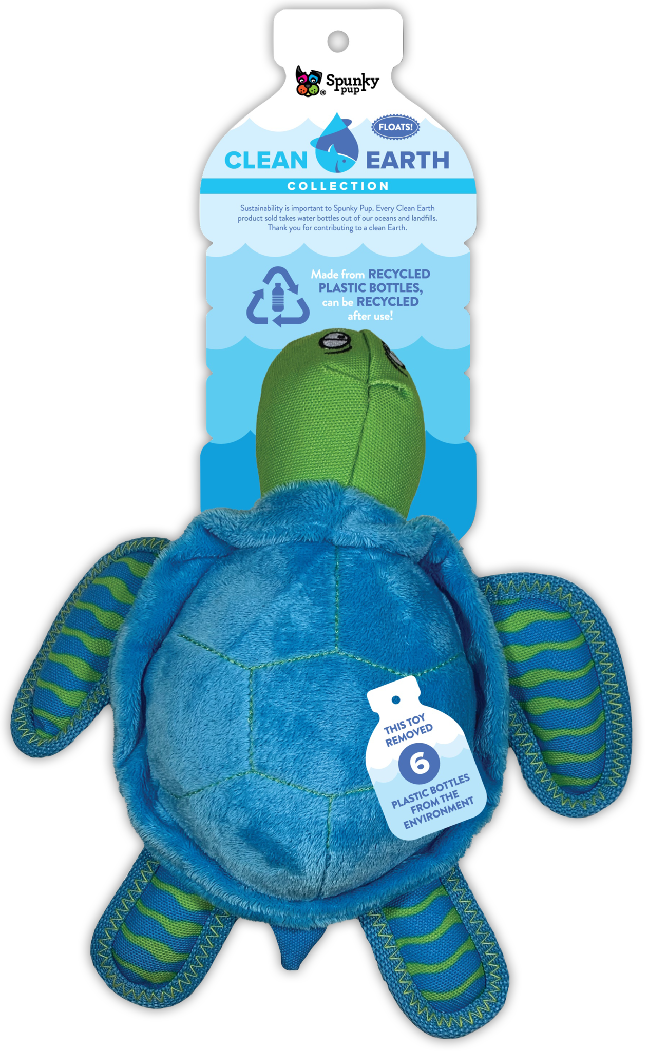 Spunky Pup Clean Earth Turtle Small - Dog & Puppy Toys Online | Pet ...